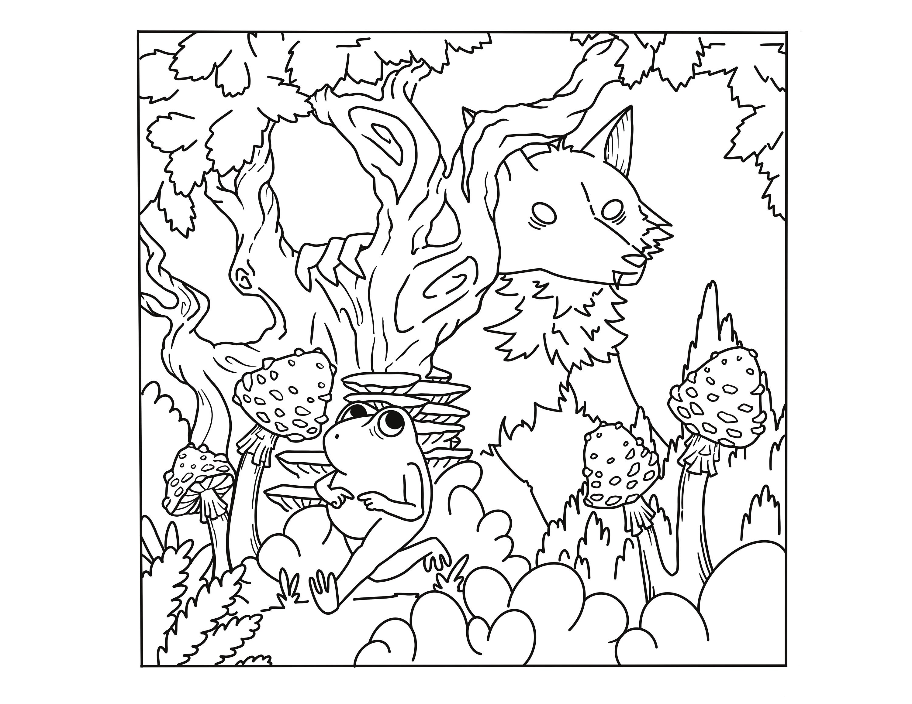 Halloween/fall Frogs Digital Color Pages - Etsy