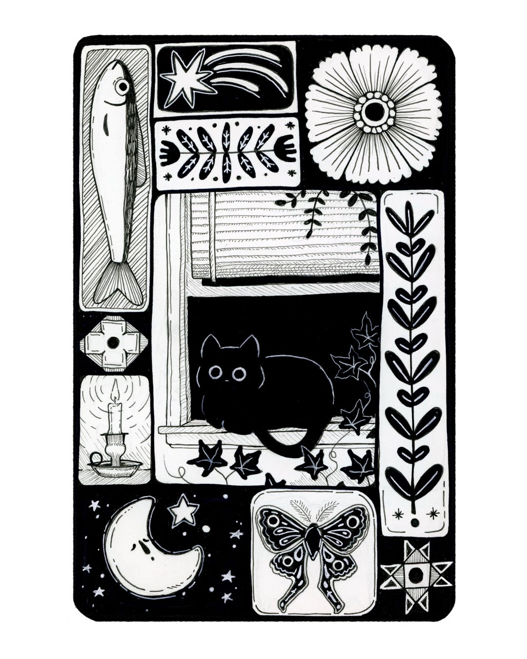 A Black Cat Named Tony Print - Etsy