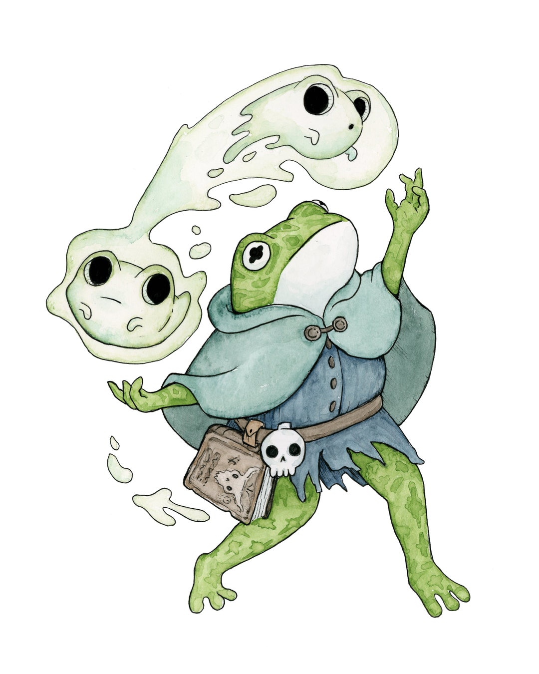 Necromancer Frog Print - Etsy