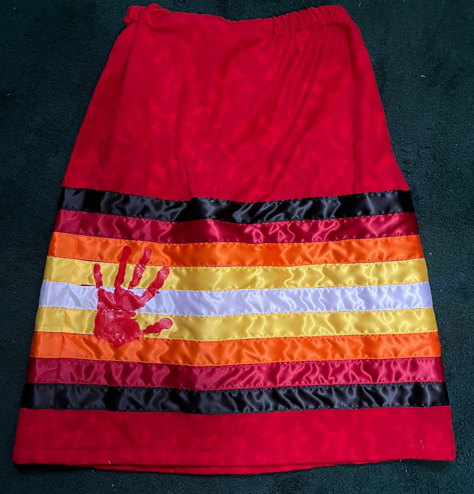 Made to Order - MMIW Red Fire Colors Ribbon Skirt - Etsy