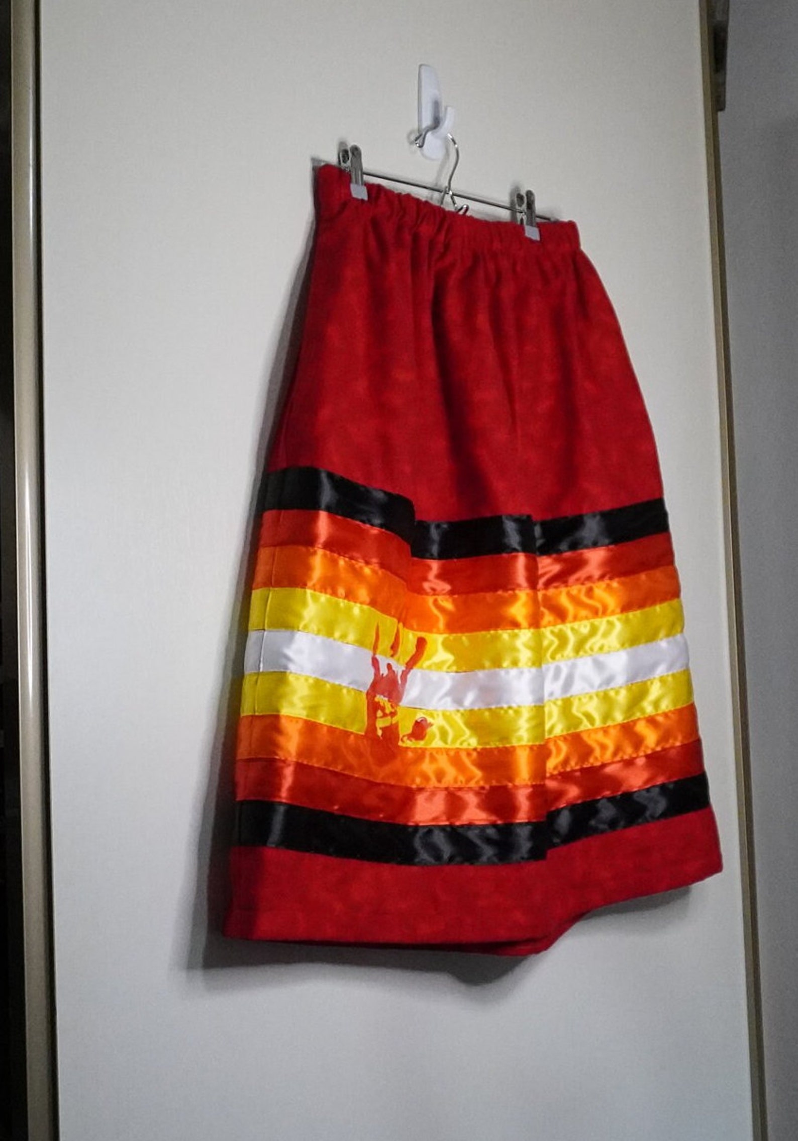 MMIW Red Fire Colors Ribbon Skirt With Pockets - Etsy