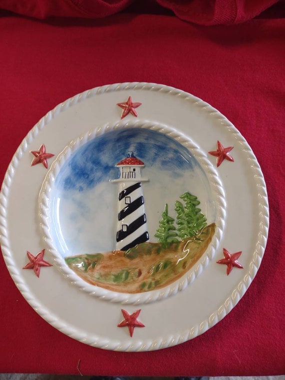 World Market Lighthouse Plate - Etsy