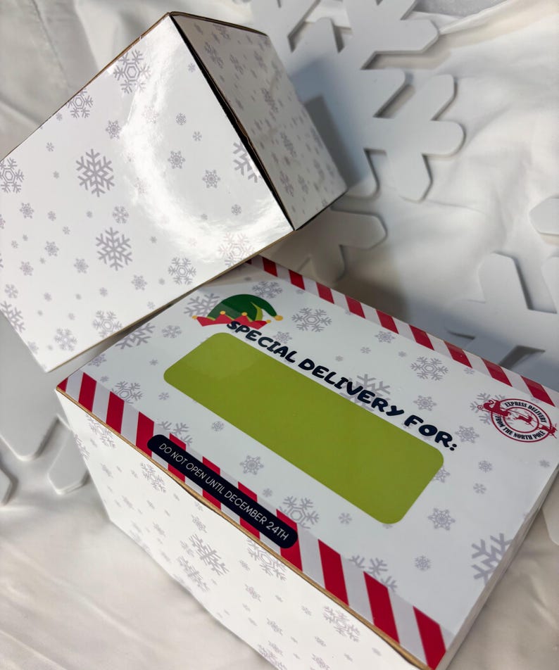 Personalized Christmas Eve Snack Box, Custom Treats, Christmas Eve Gift ...