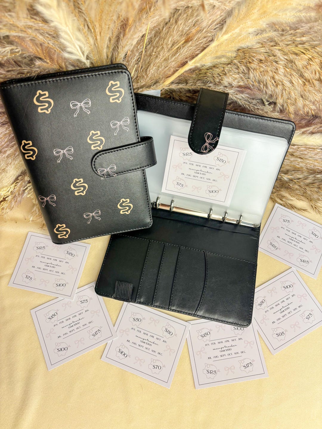 1,000 5,000 Savings Binder, Coquette Bow, Cash Stuffing, Envelope ...
