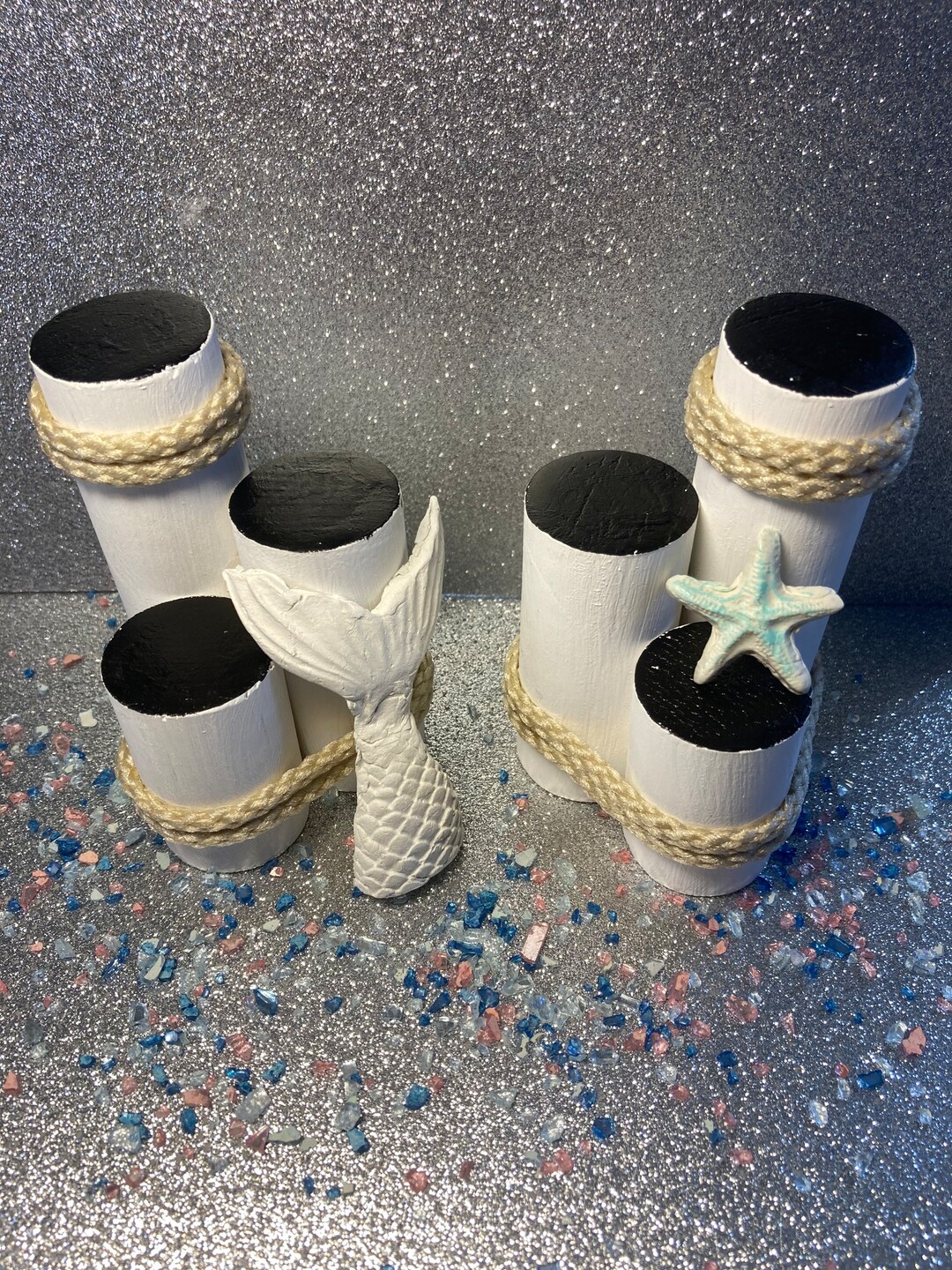 Nautical Pilings, Nautical Beach Pilings, Mini Nautical Pilings, Lake ...