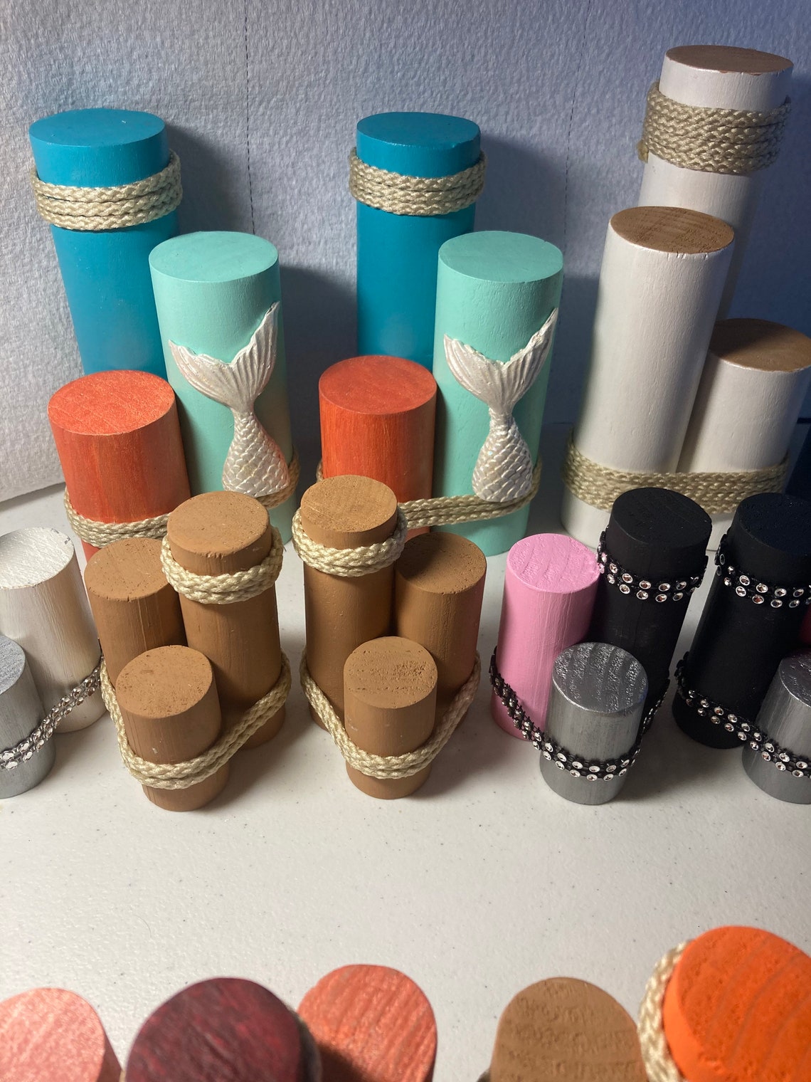 Nautical Pilings, Mini Nautical Pilings, Nautical Posts, Beach Decor ...