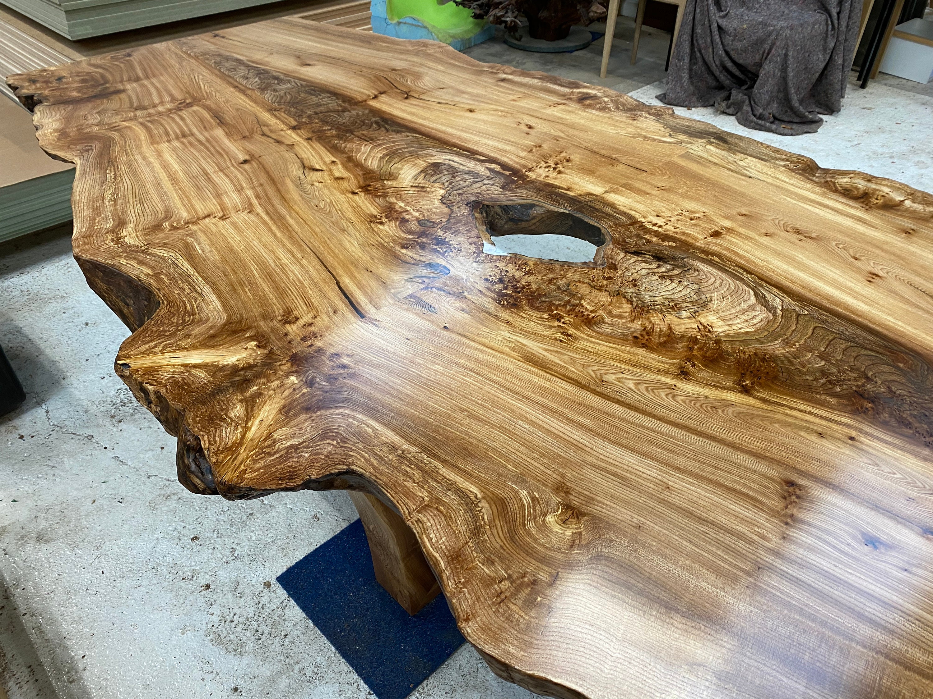 Bespoke Hand Crafted Elm Dining Table - Etsy