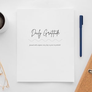 Printable Daily Gratitude Journal With Scripture Bible Verses christian ...