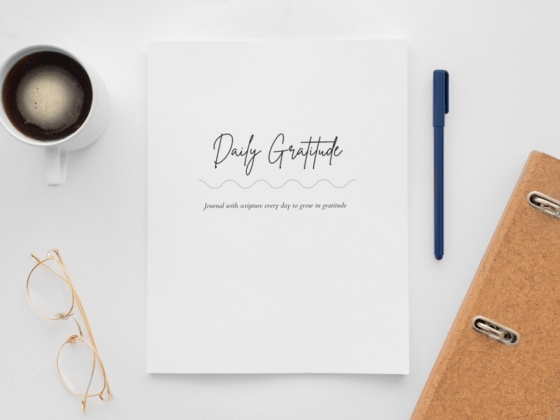 Printable Daily Gratitude Journal With Scripture Bible Verses christian ...