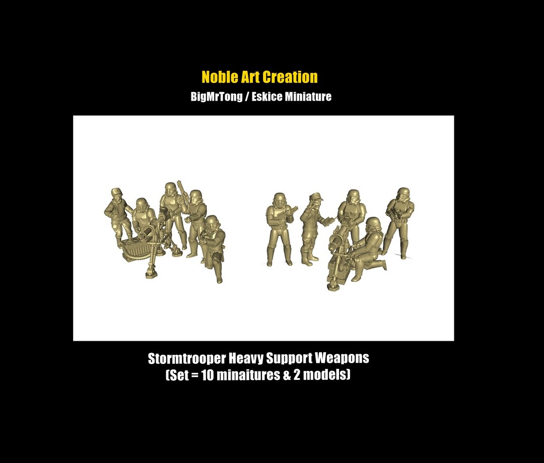 Sci-fi Imperial Space Stormtroopers Heavy Support Weapons Team ...