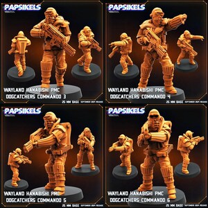 Papsikels Miniatures Sci-fi WY Commando Squad (set = 12 Miniatures ...