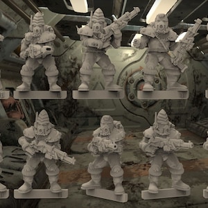 Sci-fi Space Pirates Squad / Space Marauders (set = 10 Miniatures ...