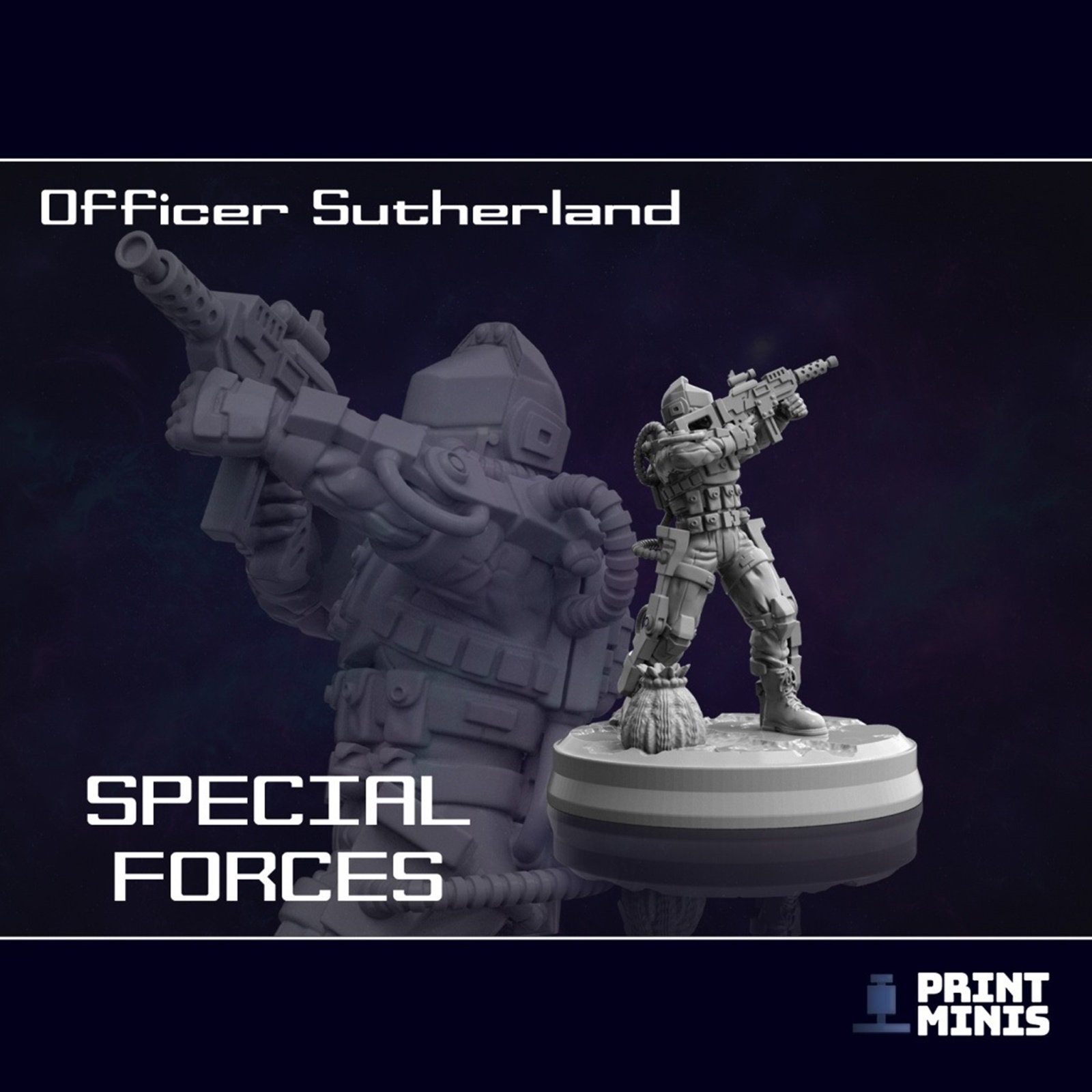 Print Minis Sci-fi Special Forces Long Range Recon Team / Commandos ...