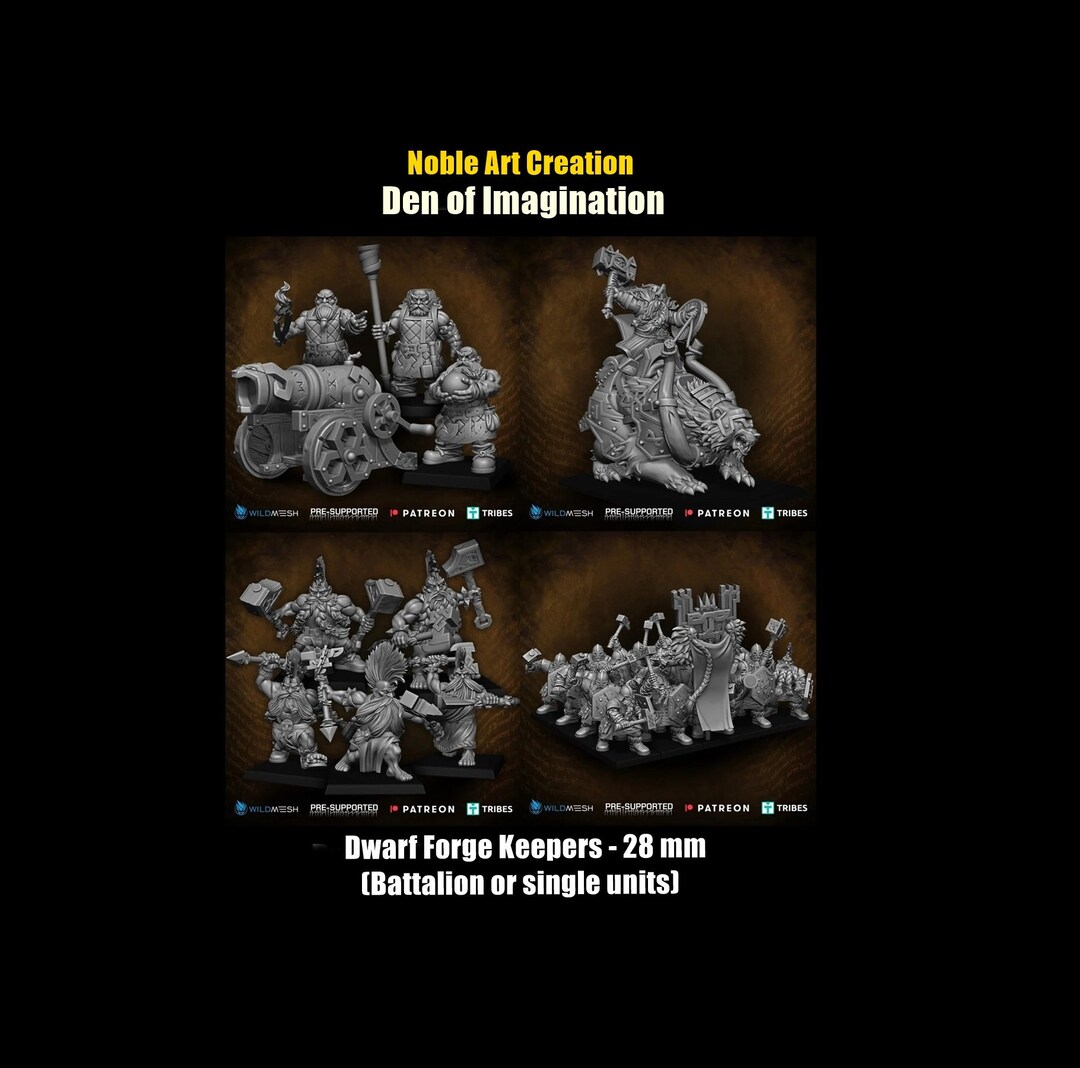 Den of Imagination Dwarf Forge Keepers / Dwarf Lord/ Dwarf Smith / 3d ...