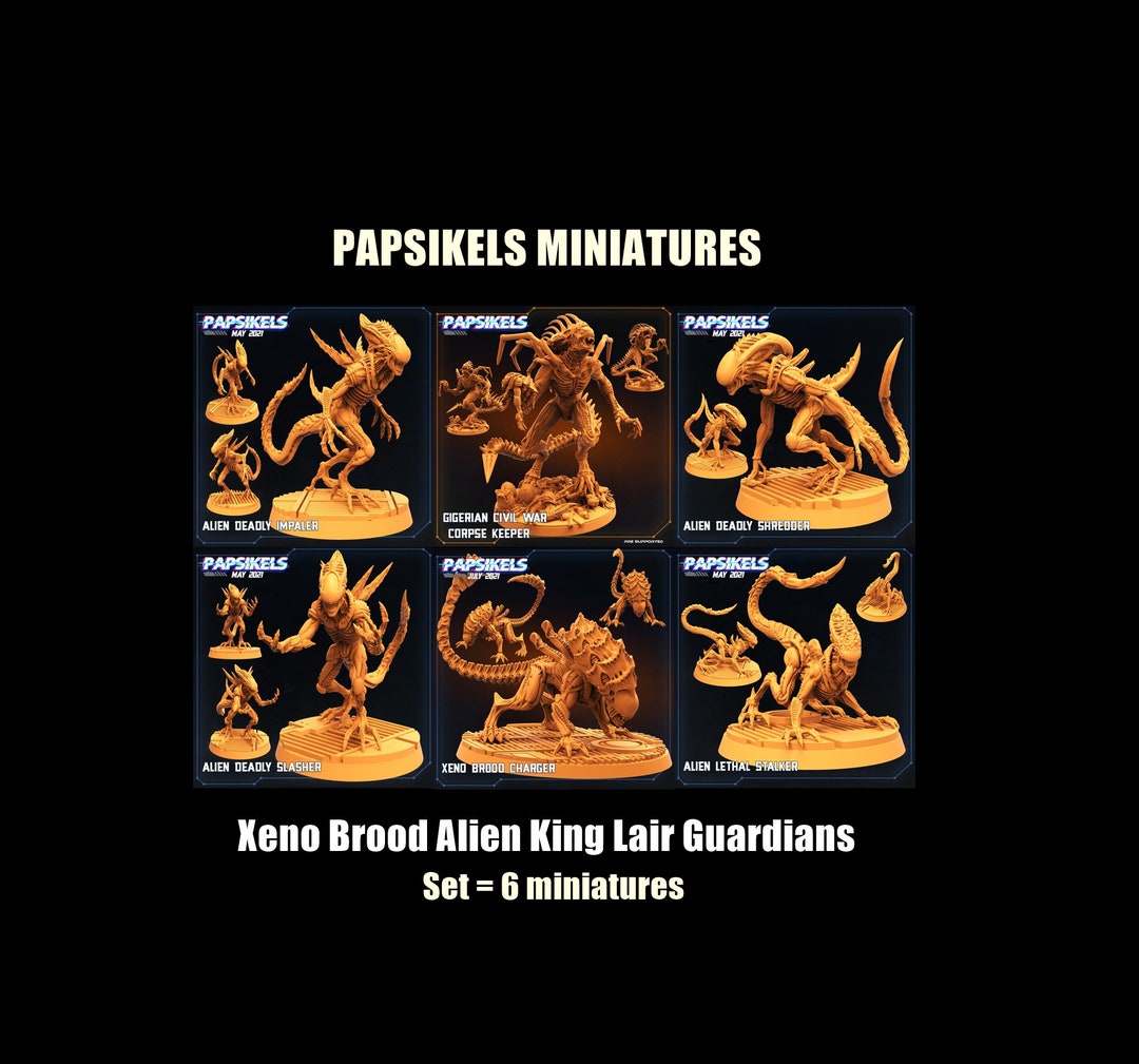 Papsikels Miniatures Sci-fi Xeno Brood Aliens / Xeno Aliens Gigarian ...