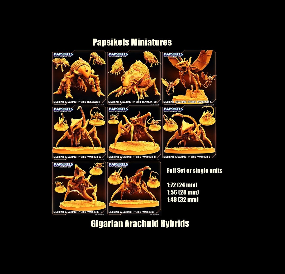 Papsikels Gigarian Arachnid Hybrids / Alien Bugs / Tabletop Miniature ...