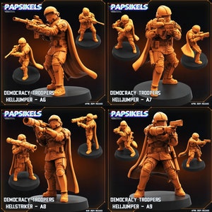 Papsikels Miniatures Helljumpers Democracy Troopers / Soldiers ...