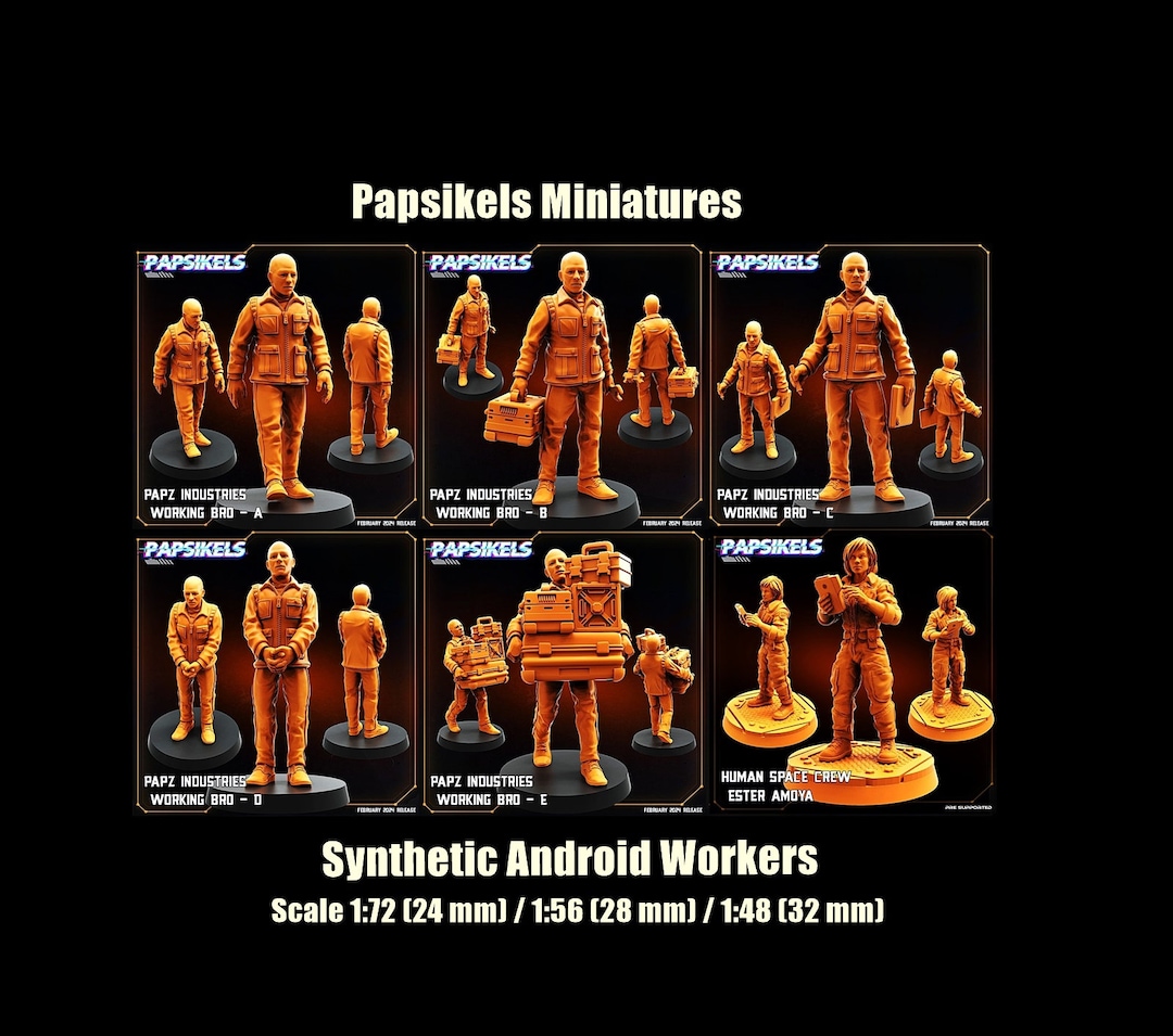 Papsikels Sci-fi Synthetic Androids Workers / PAPZ Industries Working ...