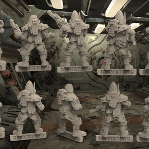 Sci-fi Space Pirates Squad / Space Marauders (set = 10 Miniatures ...