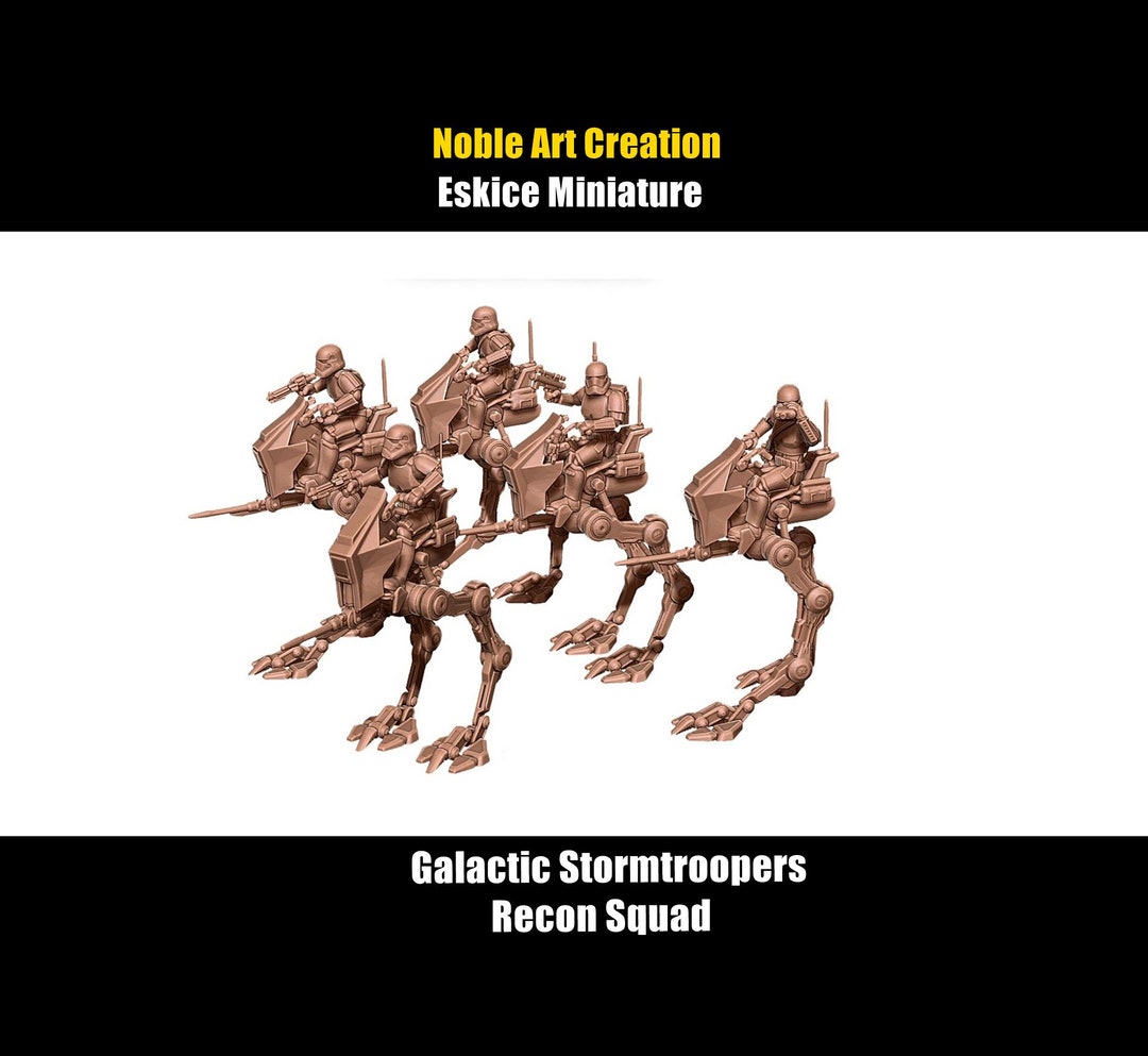 Sci-fi Galactic Stormtrooper AT-RT Recon Squad 32 Mm - Legion ...