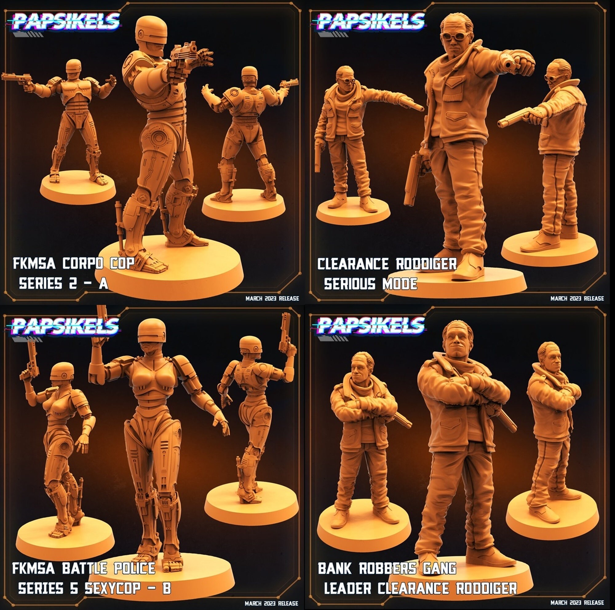 Papsikels Miniatures Sci-fi Corpo Cop Collection / Police / - Etsy