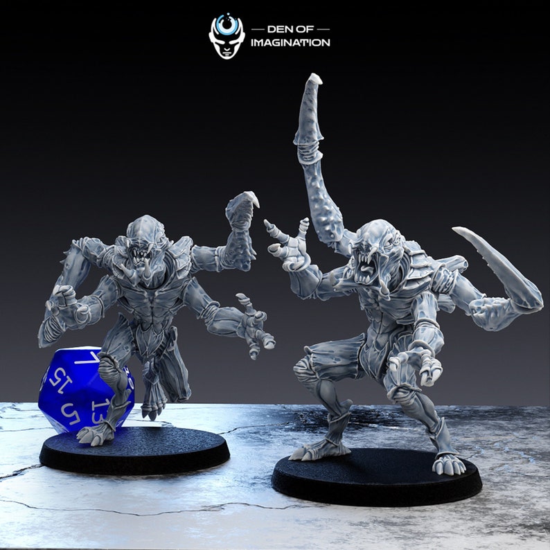 Alien Hive Abductors set 10 Miniatures / Alien Swarm / - Etsy