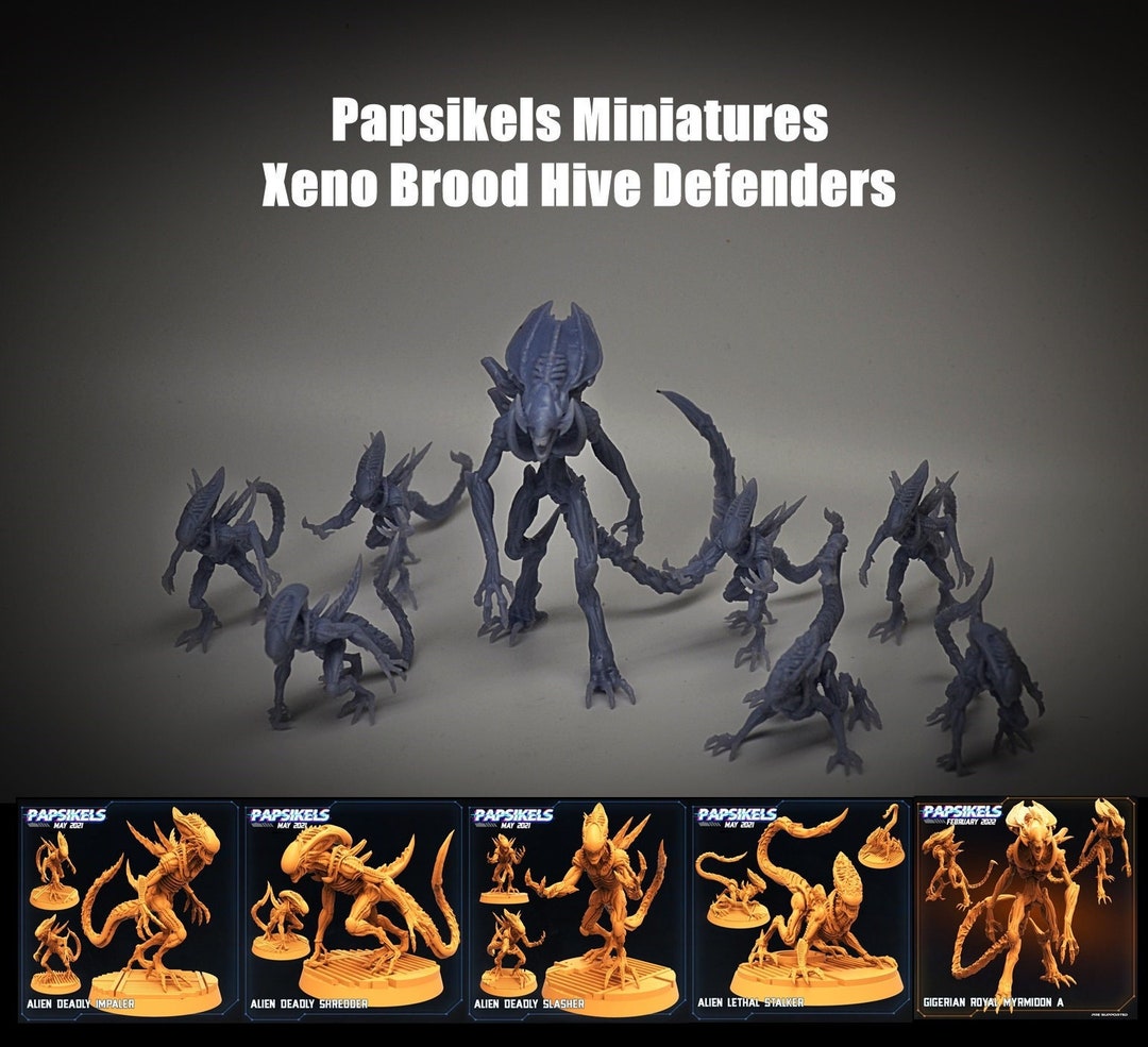 Papsikels Miniatures | Xeno Brood Evolved Warriors | Xeno Myrmidon ...