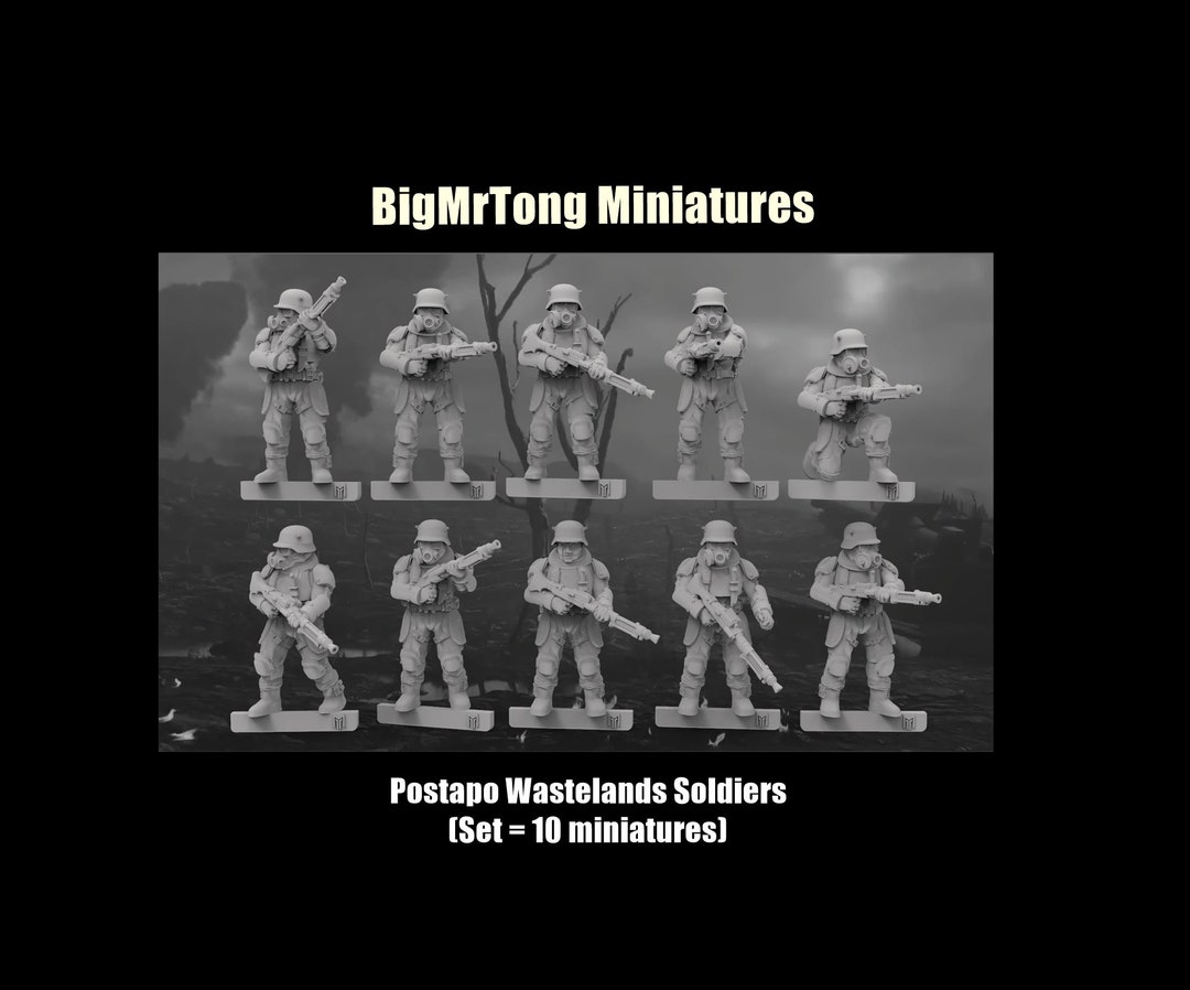 Sci-fi Postapo Troopers / Fallout Soldiers / Wastelands Warriors / (set ...