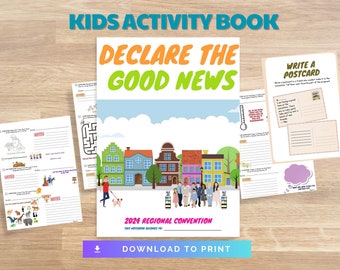 JW Kids PRINTABLE Activity Books for Convention Declare the Good News ...
