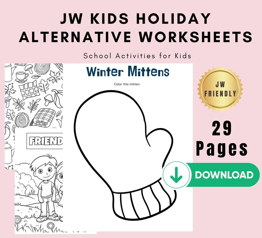 Non-holiday Quiet Activities Pack | Printable Worksheets for Jehovah’s ...