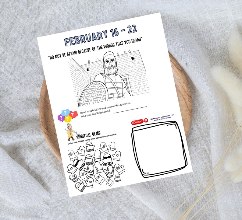 February 2026 Midweek Meeting Study Workbooks for JW Kids Printable ...