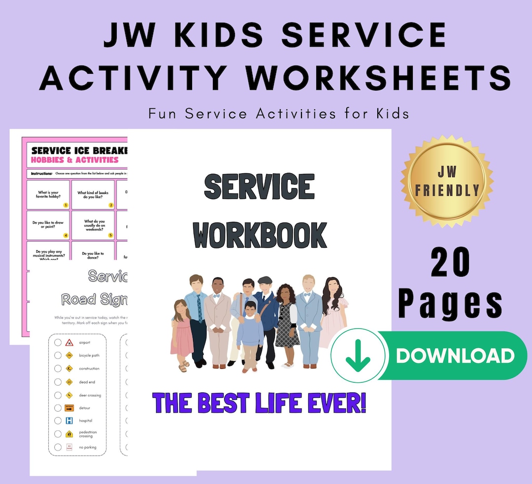 JW Kids Field Service Worksheets for JW Kids Coloring Pages for JW ...