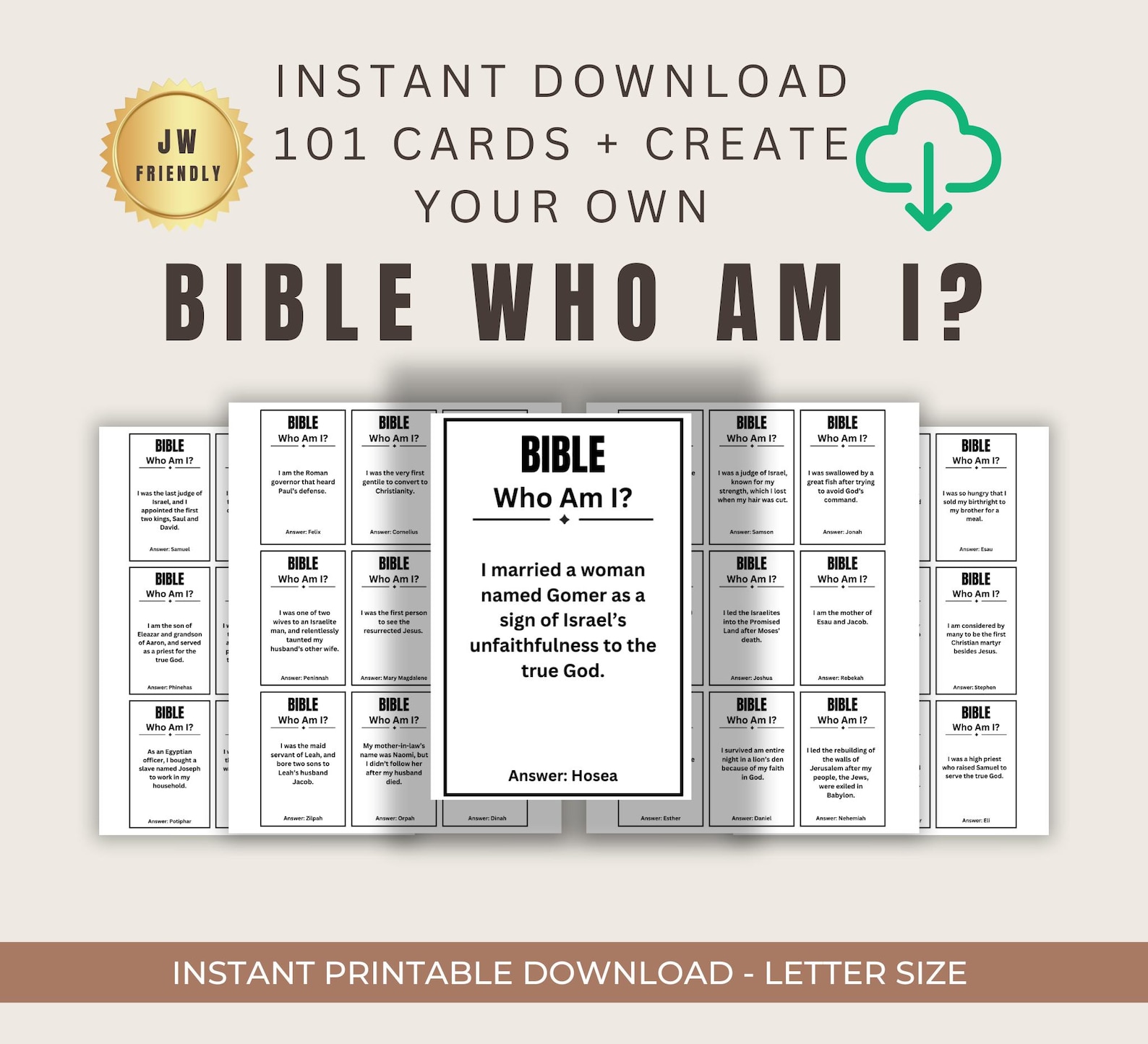 Who Am I - Bible Edition Game for Bible Characters JW Bible Game for ...