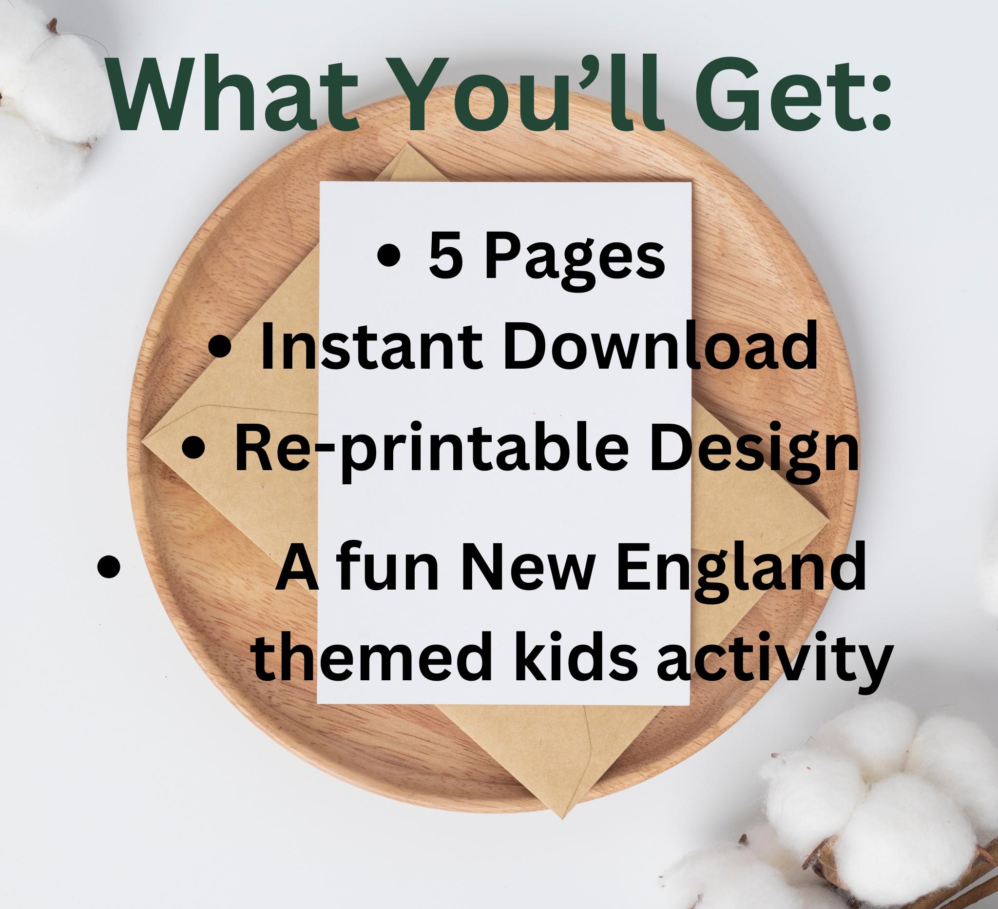 50 States Project | Maine Facts Activities Maine Coloring Page, U.S ...