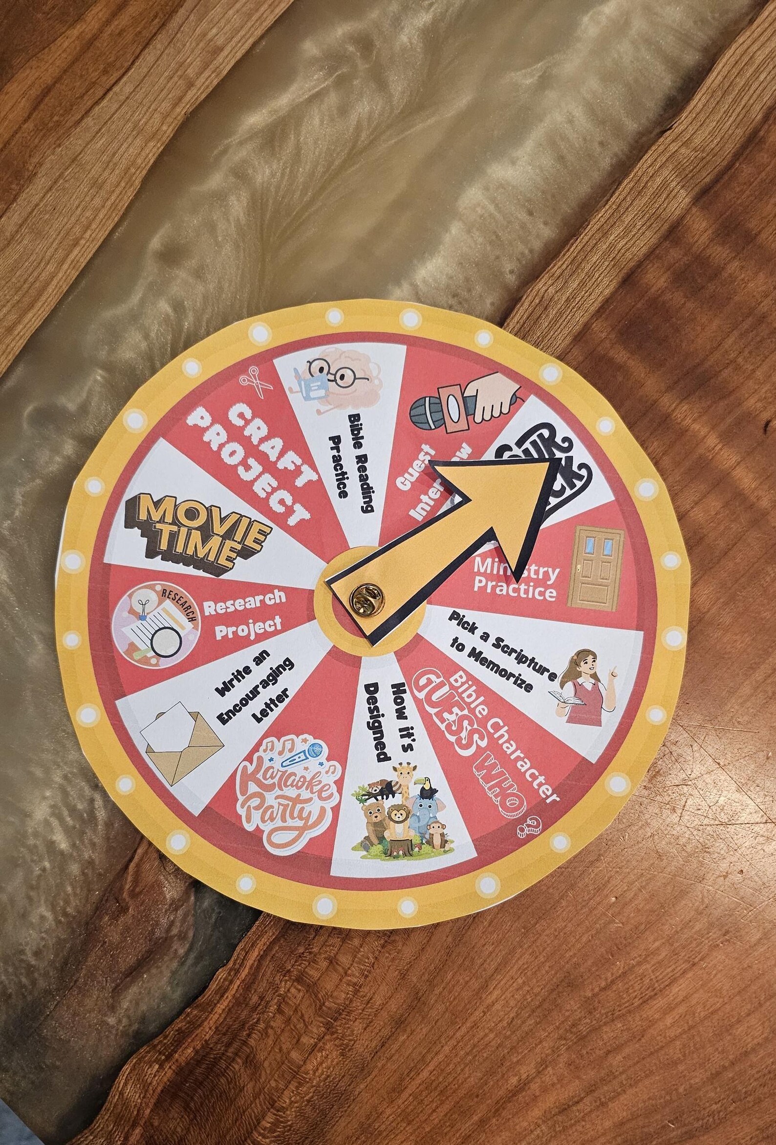 JW Download Printable Family Worship Night Idea Wheel JW Games for Kids ...