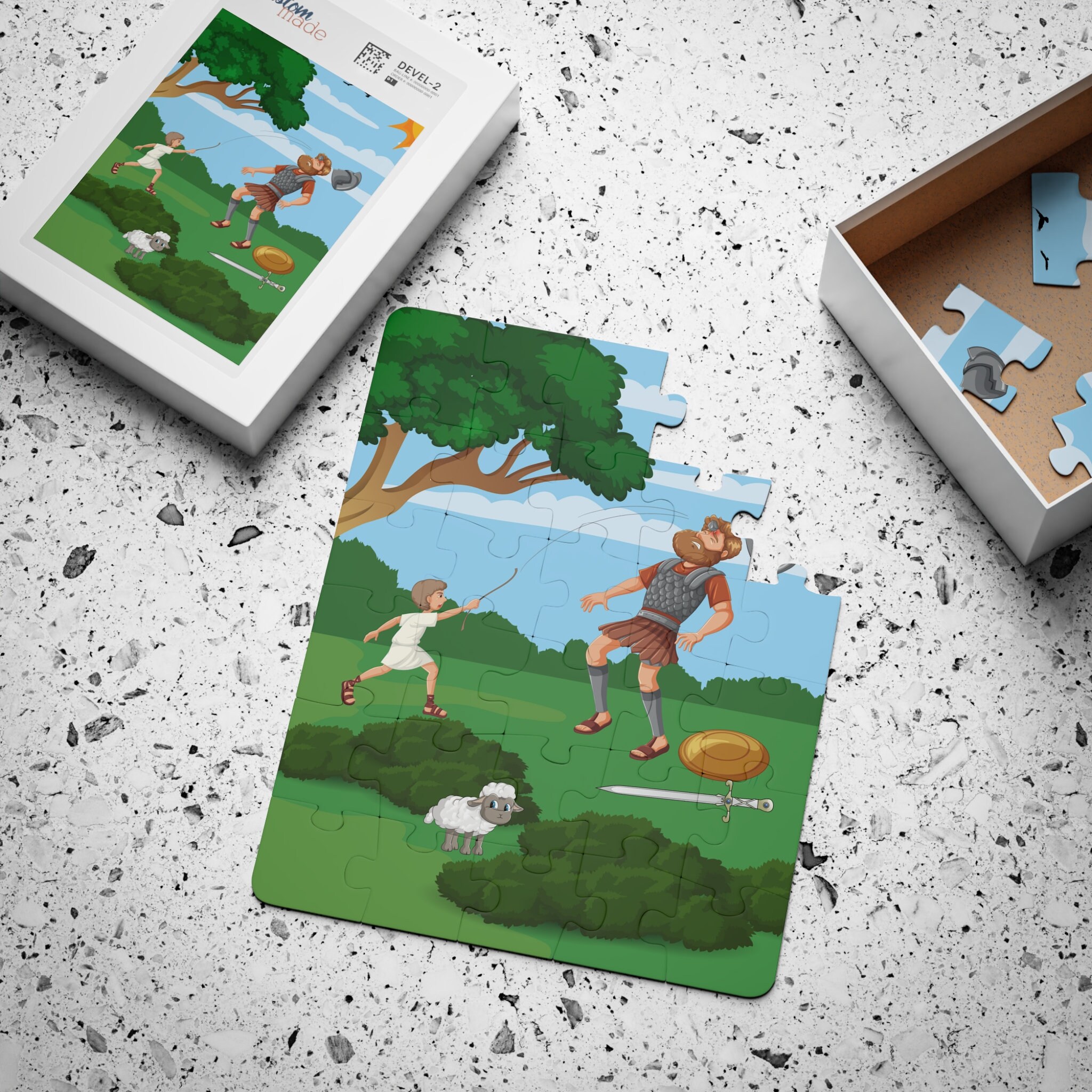Bible-themed David and Goliath Kids' Puzzle, 30-piece David and Goliath ...