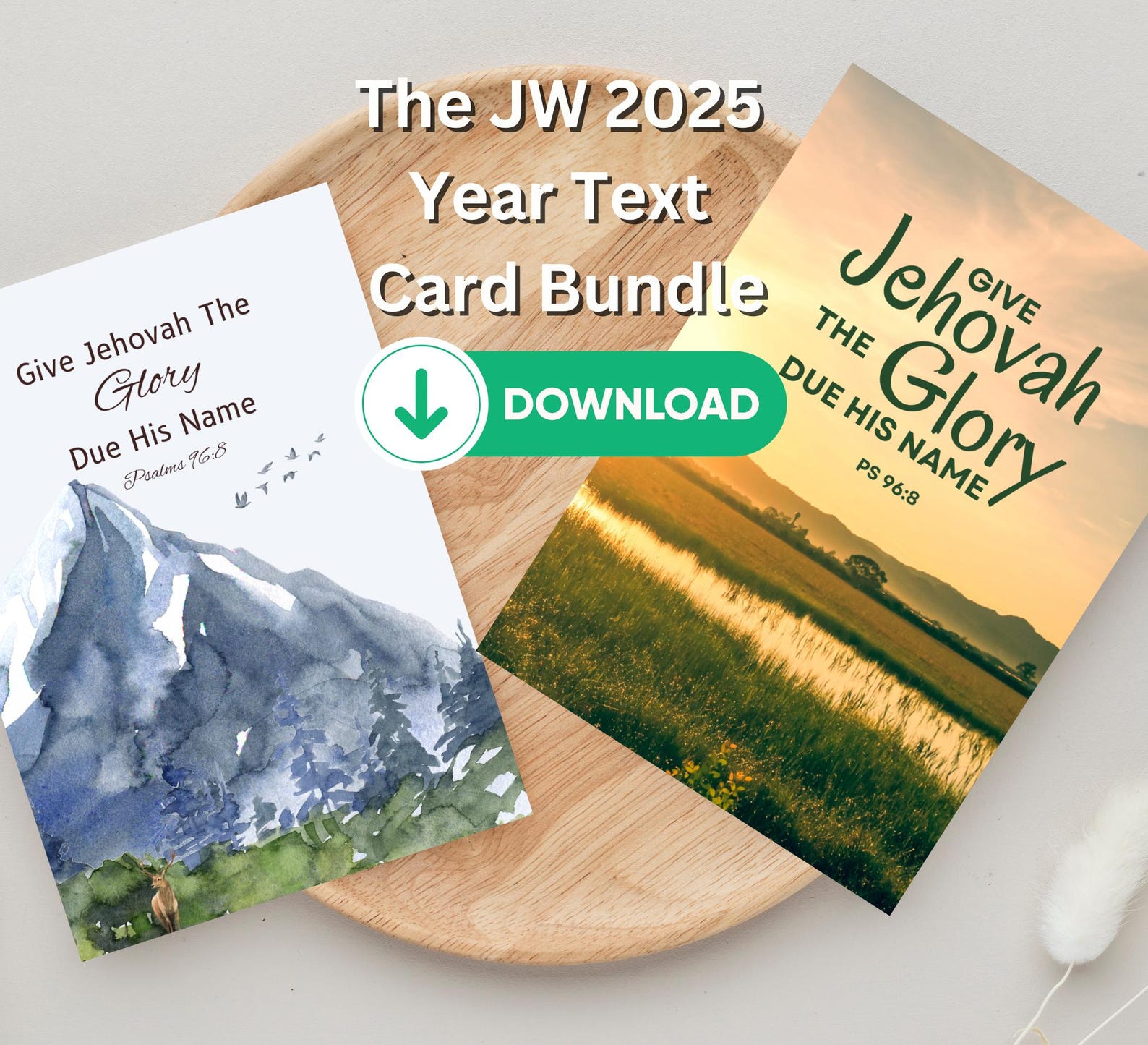 JW 2025 Year Text Psalm 96:8 Printable Greeting Card Bundle, Printable ...
