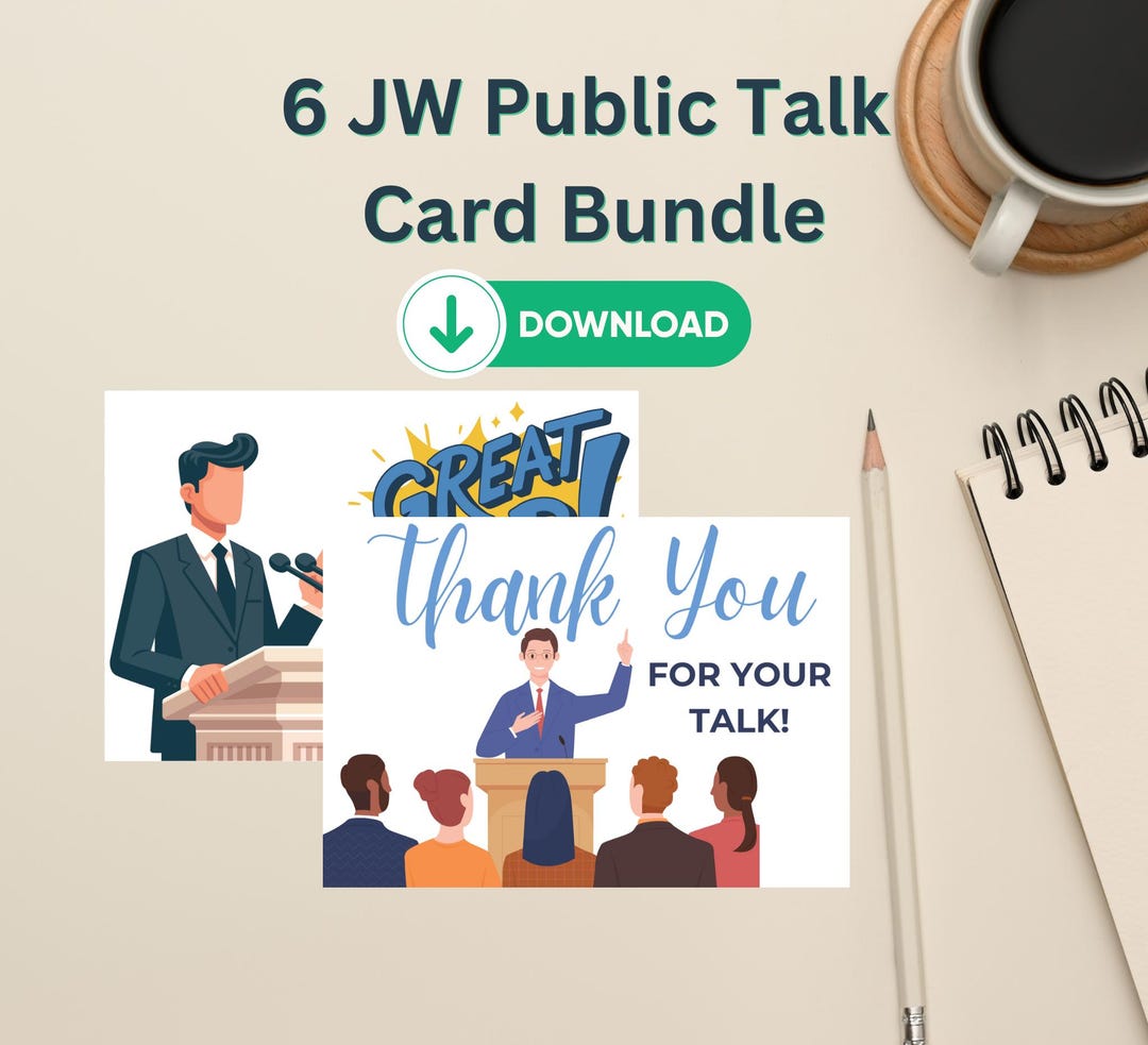 JW Thank You Card for Elders Public Talk Thank You Card JW Public Talk ...