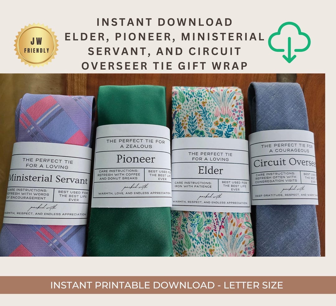 JW Printable Tie Gift Label Jw Gift Ideas for Elder DIY Tie Gift Label ...