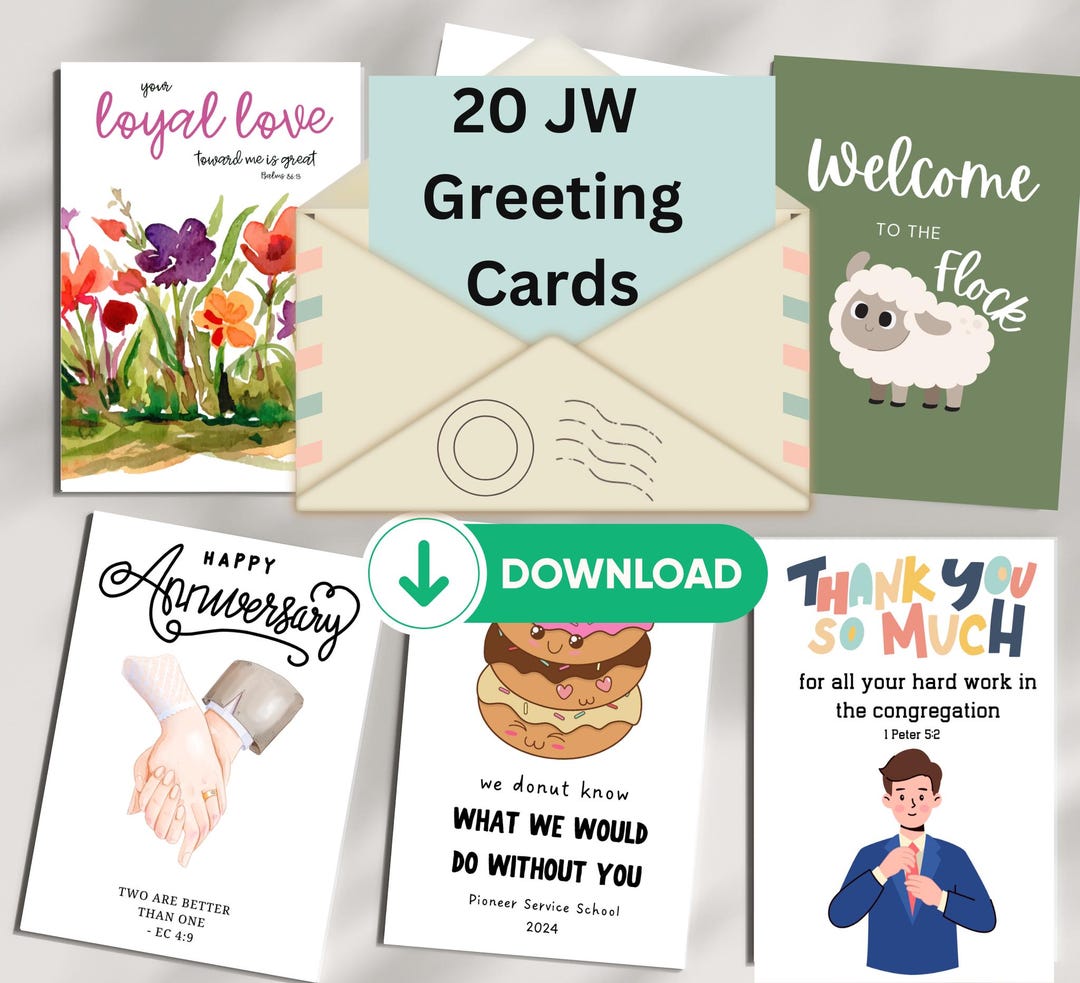 JW Gifts - Greeting Cards Variety Pack of JW Cards for Elder, Jw Card ...