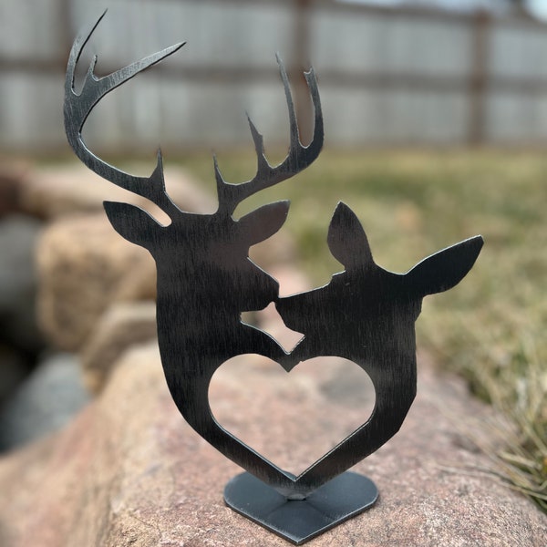 Buck and Doe Heart - Etsy