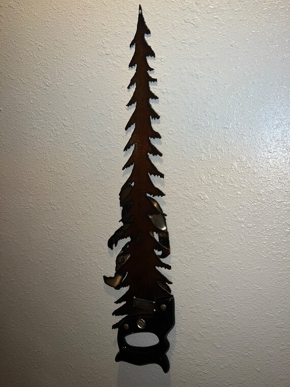 Handsaw Tree With Hiding Sasquatch - Etsy