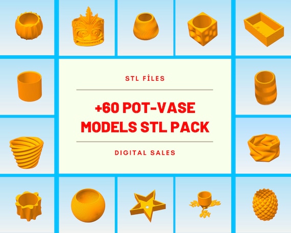 Flower Pot STL File Planter Stl File Vase Stl Package 3d - Etsy