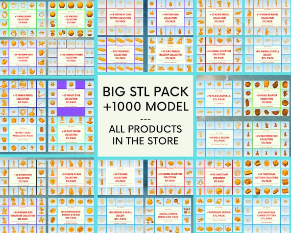 Big STL Pack Files 3d Printing 3d Models 3d Printer 3d - Etsy
