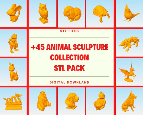 STL Mega Pack Digital 20 HQ Models 3d print file Sculpting & Forming 3D ...