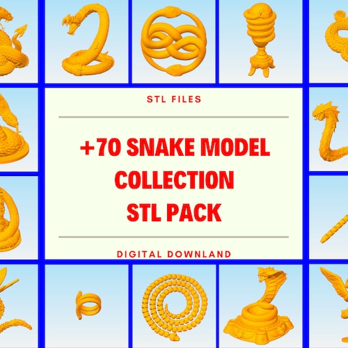 Snake Model Collections for 3d Printing Stl Package 3d - Etsy