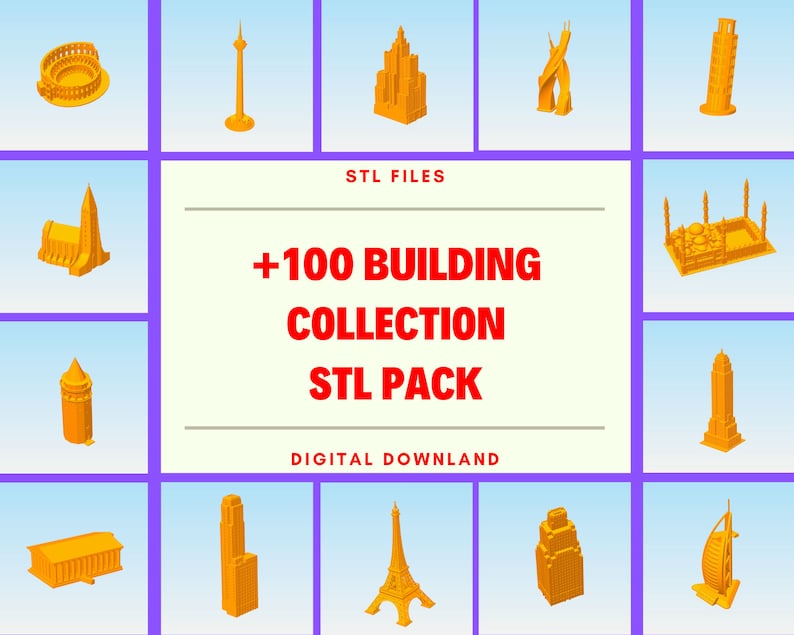 3d Building Model STL Pack Files - Stl File, Stl Package, 3d Printing ...