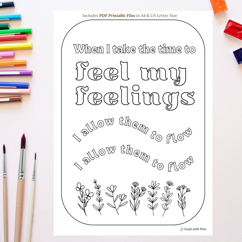 Remarkable 2 Templates Mindful Tracing Page, Flowers Coloring, Simple ...