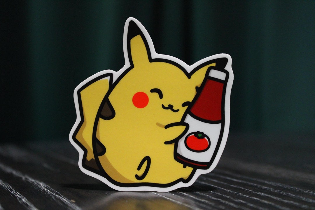 Pikachu Vinyl Sticker Waterproof - Etsy