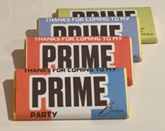 18 Prime Inspired Chocolate Bar Wrappers Joke Funny Gift Birthday KSI ...